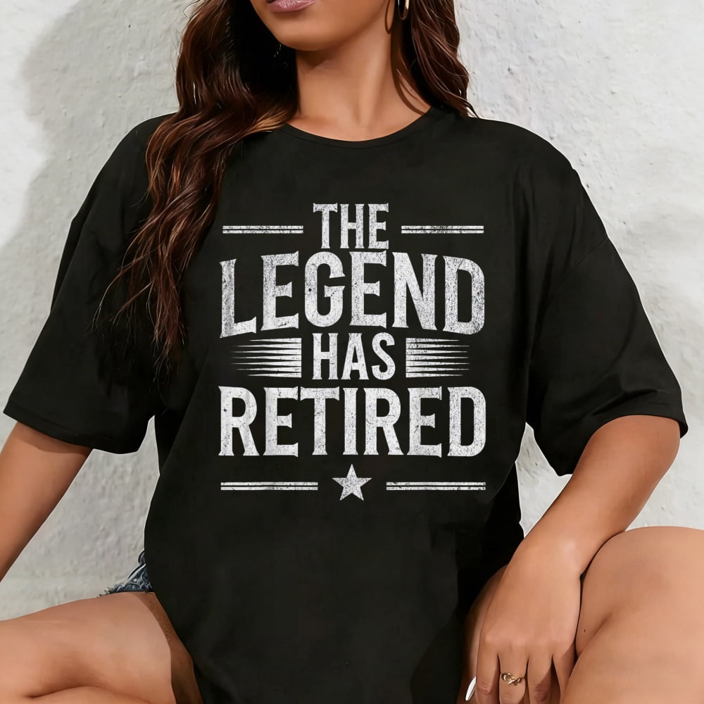 100% Cotton Unisex Funny Retirement Tee - The Legend Has Retired T ...