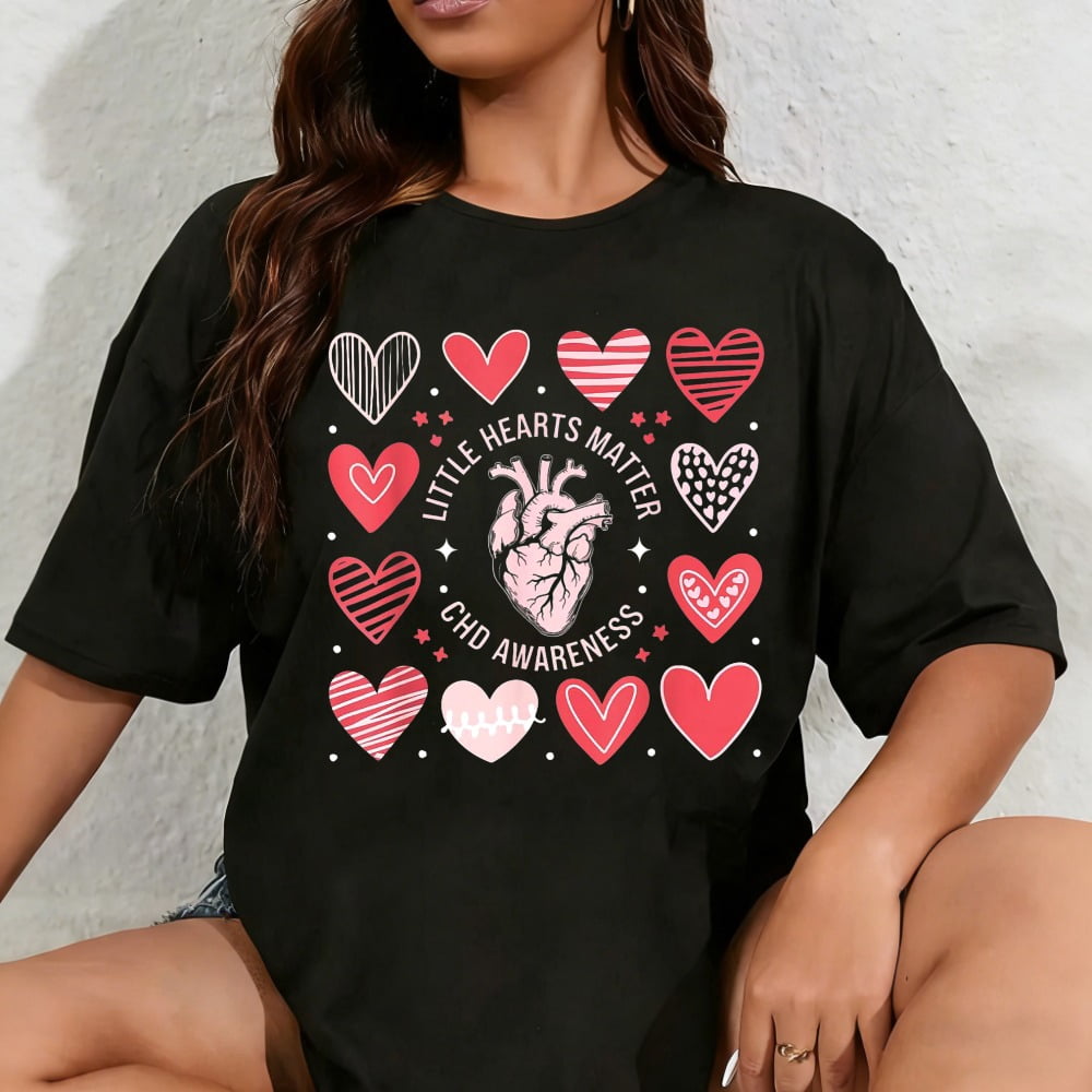 100% Cotton Unisex Heart Anatomy Valentine Little Heart Matter CHD ...