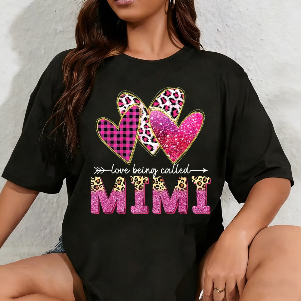 100% Cotton Unisex I Love Being Called Mimi Grandma Valentine Mothers ...