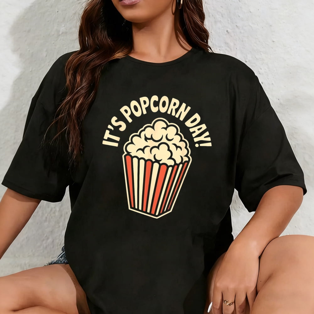 100% Cotton Unisex It’s Popcorn Day Theater Cozy Snack Food Movie Night ...
