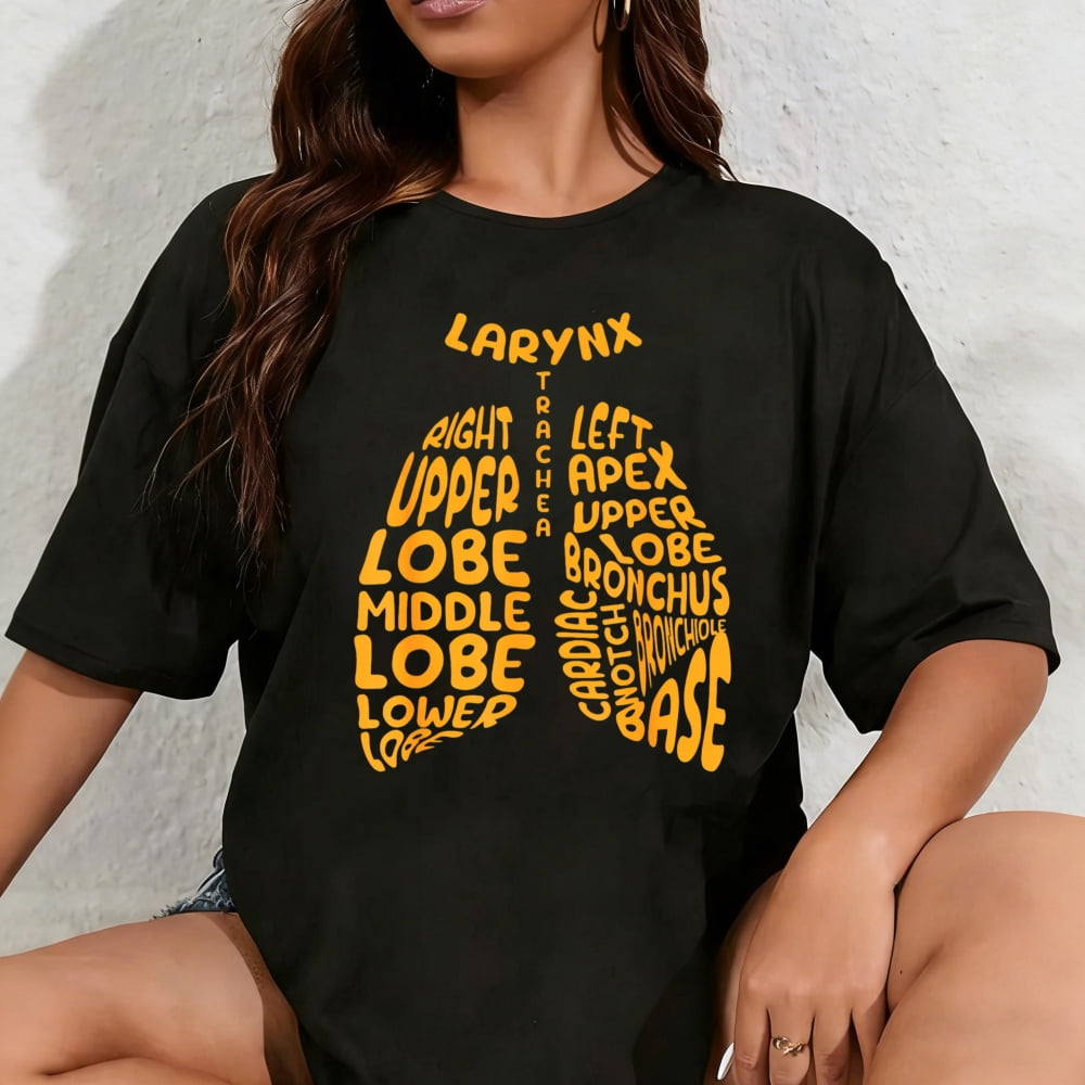 100% Cotton Unisex Lungs Name Respiratory Therapist Lung Doctor ...