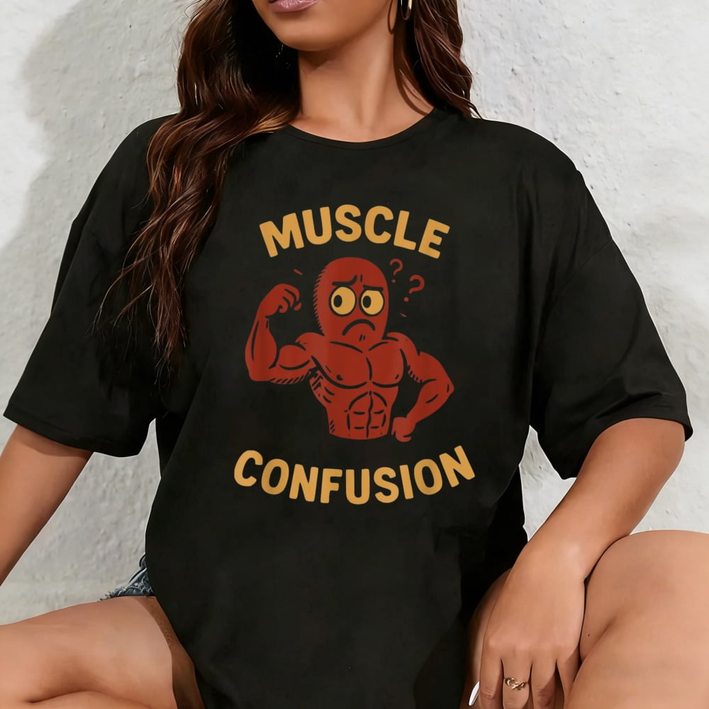 100% Cotton Unisex Muscle Confusion T-Shirt Hilarious Bro-Science ...