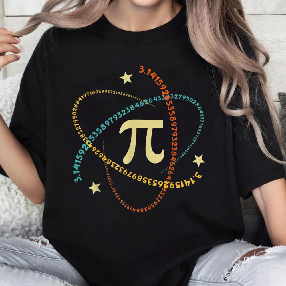 100% Cotton Unisex Pi Number Symbol Math Tee for Pi Day 3 14 for Women ...