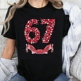 100% Cotton Valentine Hearts Number 67 With Red Heels Design T-Shirt ...