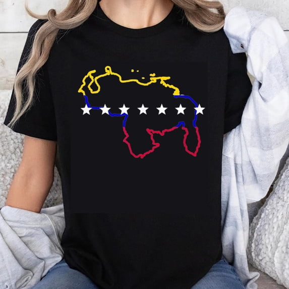 100% Cotton Venezuela Map Flag Stars Outline - Walmart.com