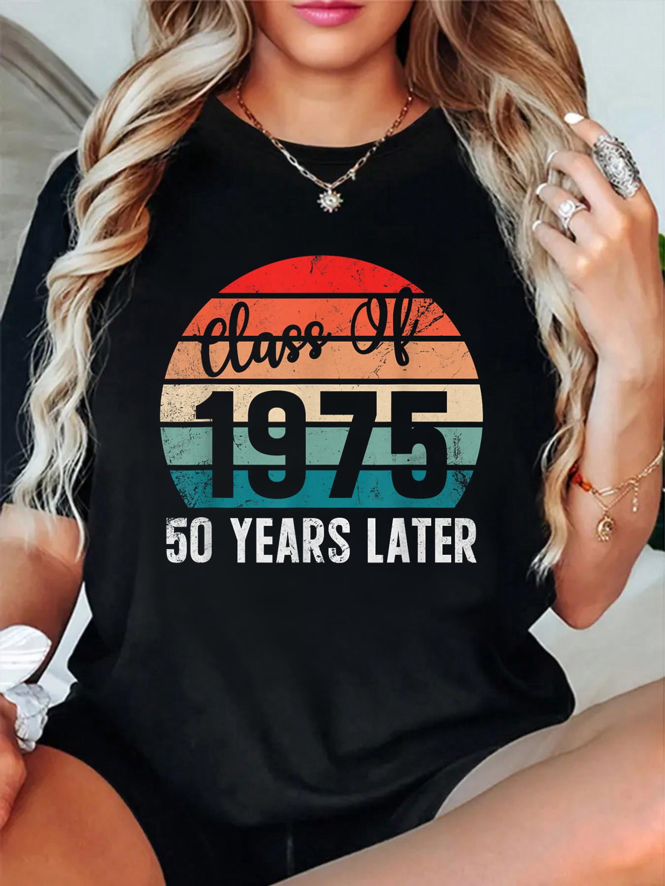 100% Cotton Vintage Class of 1975 75 Reunion High School Alumni College ...