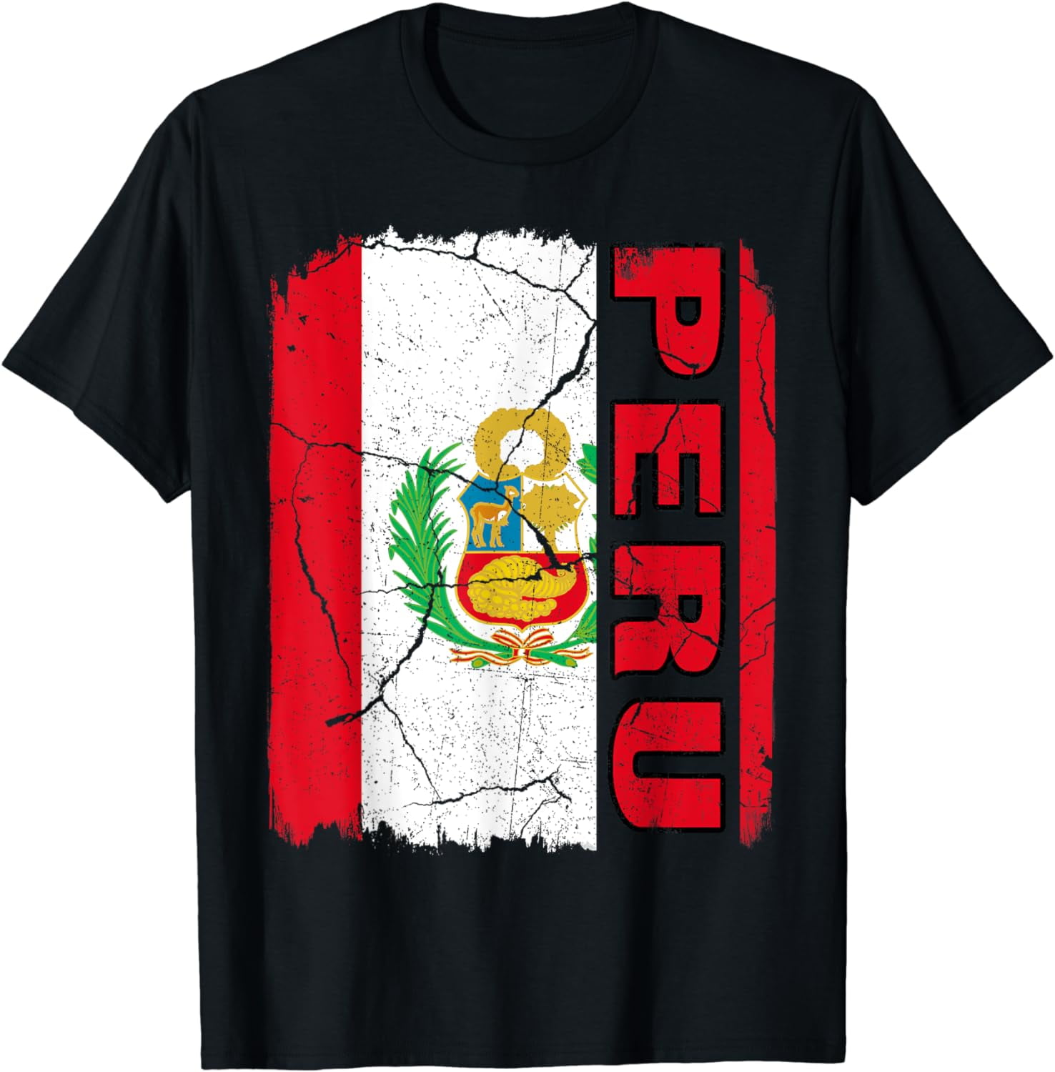 100% Cotton Vintage Peruvian Flag Peru Pride Roots Heritage Gift T ...