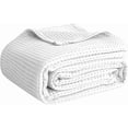 100% Cotton Waffle Weave Blanket for Bed - Lightweight, Breathable ...