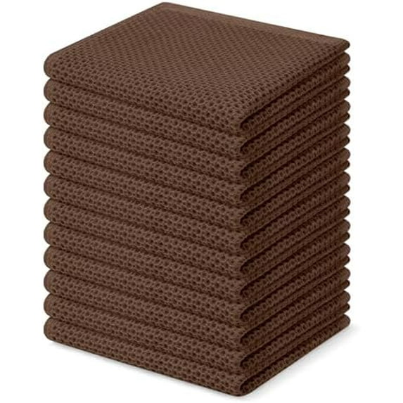 100% Cotton Waffle Weave Kitchen Dish Cloths, Ultra Soft Absorbent ...