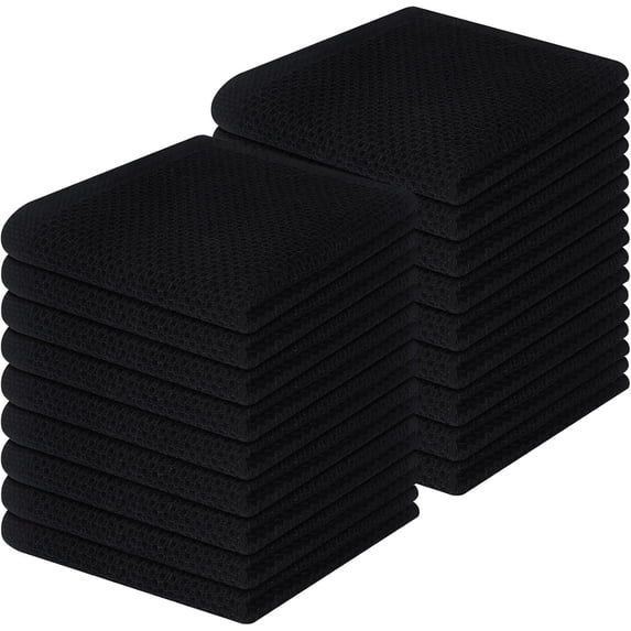 100% Cotton Waffle Weave Kitchen Dish Cloths, Ultra Soft Absorbent ...