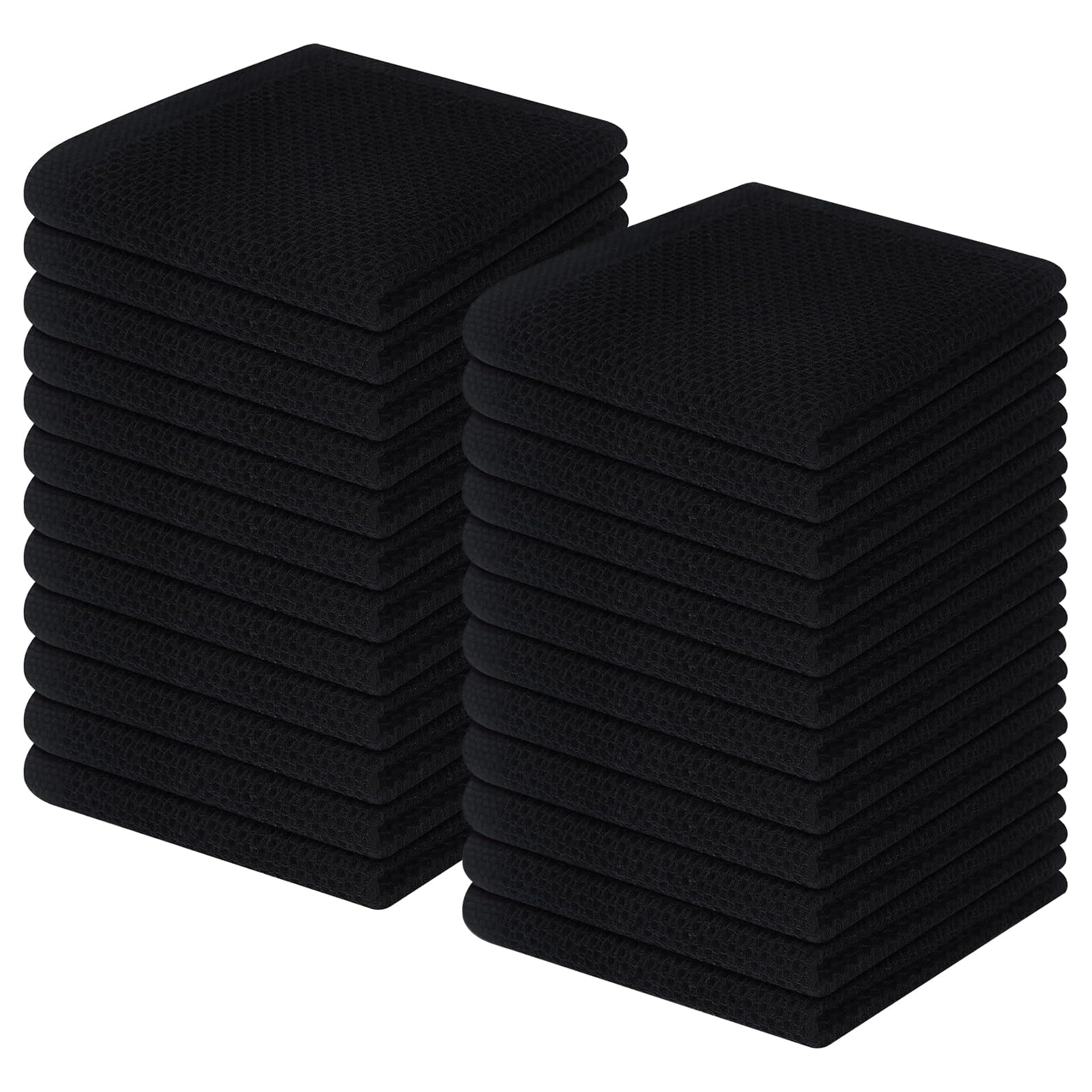 100% Cotton Waffle Weave Kitchen Dish Cloths, Ultra Soft Absorbent ...