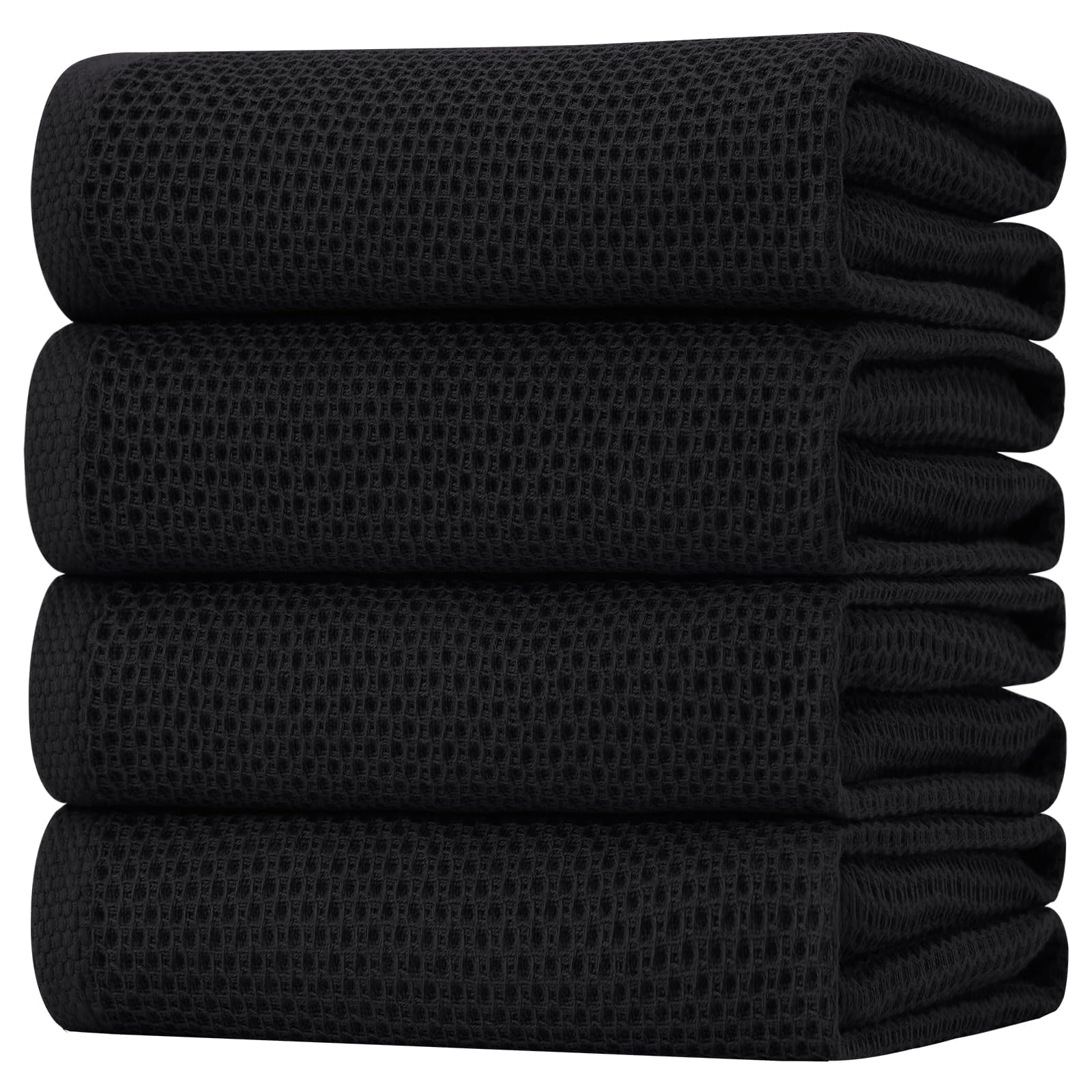 100% Cotton Waffle Weave Kitchen Dish Cloths, Ultra Soft Absorbent ...
