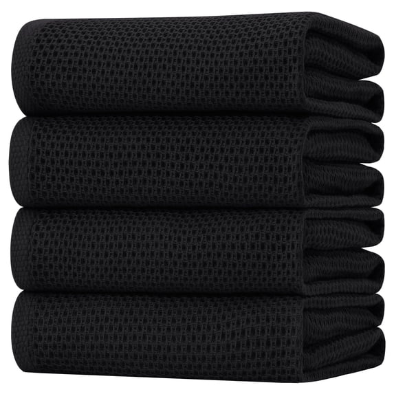 100% Cotton Waffle Weave Kitchen Dish Cloths, Ultra Soft Absorbent ...