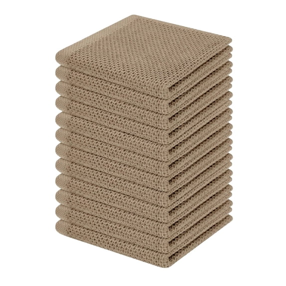 100% Cotton Waffle Weave Kitchen Dish Cloths, Ultra Soft Absorbent ...