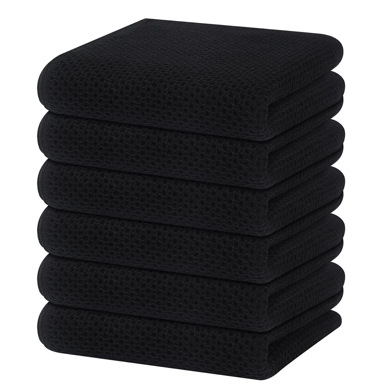 100% Cotton Waffle Weave Kitchen Dish Cloths, Ultra Soft Absorbent ...
