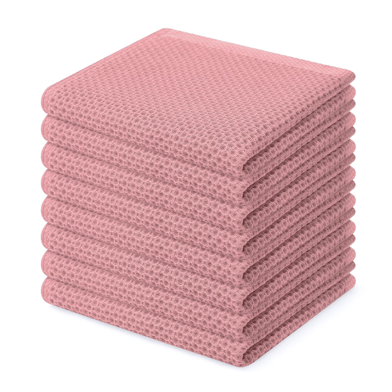 100% Cotton Waffle Weave Kitchen Dish Cloths, Ultra Soft Absorbent ...
