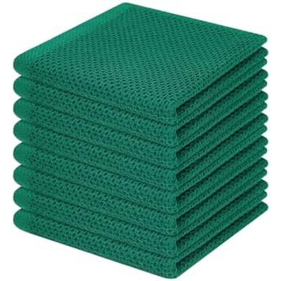 100% Cotton Waffle Weave Kitchen Dish Cloths, Ultra Soft Absorbent ...