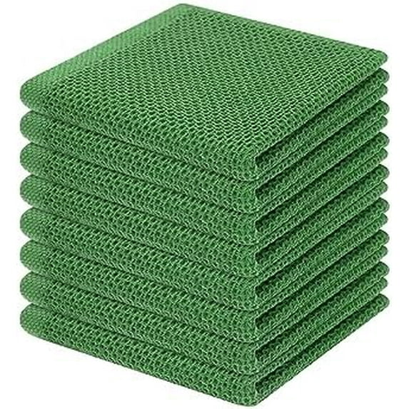 100% Cotton Waffle Weave Kitchen Dish Cloths, Ultra Soft Absorbent ...