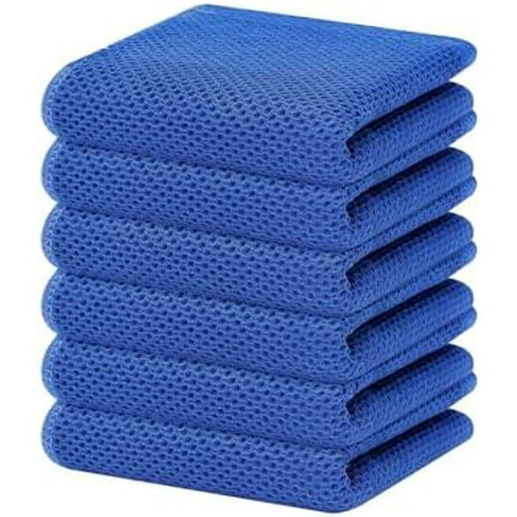 100% Cotton Waffle Weave Kitchen Dish Towels, Ultra Soft Absorbent ...