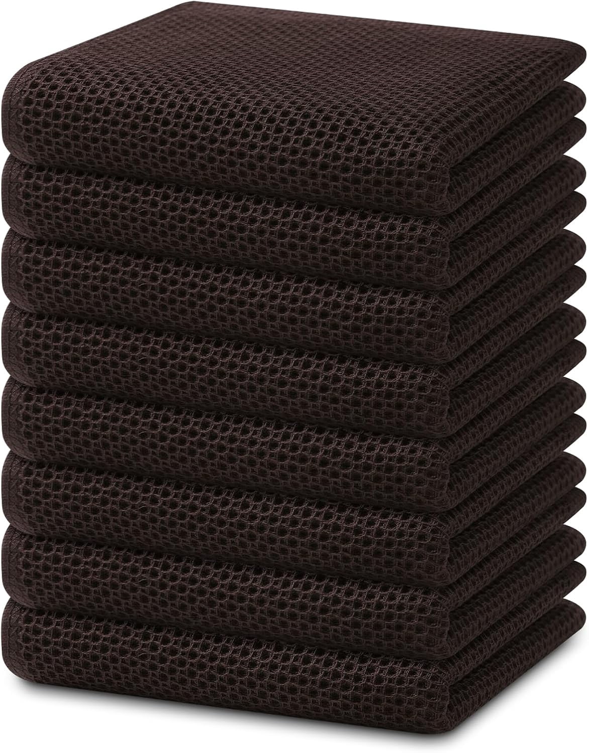 100% Cotton Waffle Weave Kitchen Dish Towels, Ultra Soft Absorbent ...