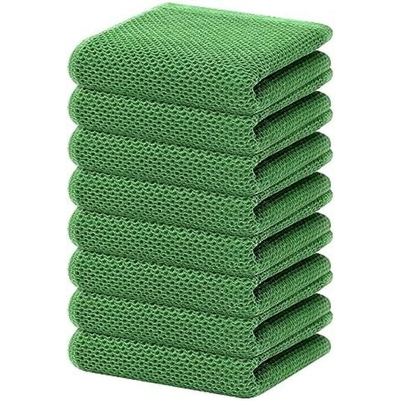 100% Cotton Waffle Weave Kitchen Dish Towels, Ultra Soft Absorbent ...