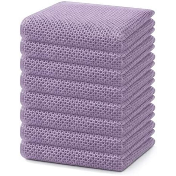 100% Cotton Waffle Weave Kitchen Dish Towels, Ultra Soft Absorbent ...