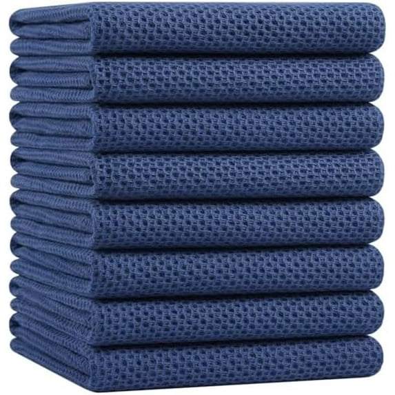 100% Cotton Waffle Weave Kitchen Dish Towels, Ultra Soft Absorbent ...