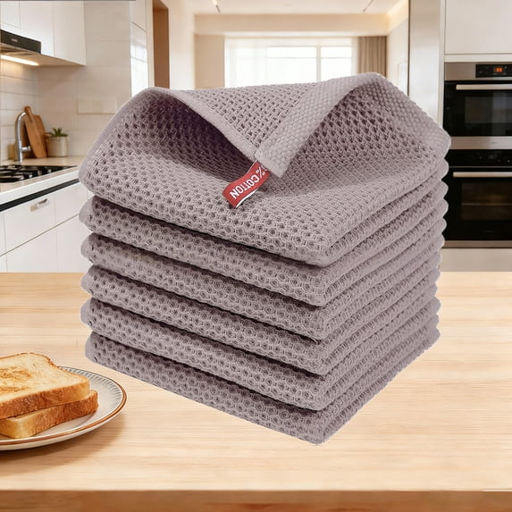 100% Cotton Waffle-Weave Kitchen Dish Towels, Ultra-Soft, Highly ...