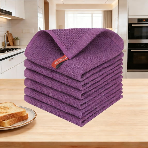 100% Cotton Waffle-Weave Kitchen Dish Towels, Ultra-Soft, Highly ...