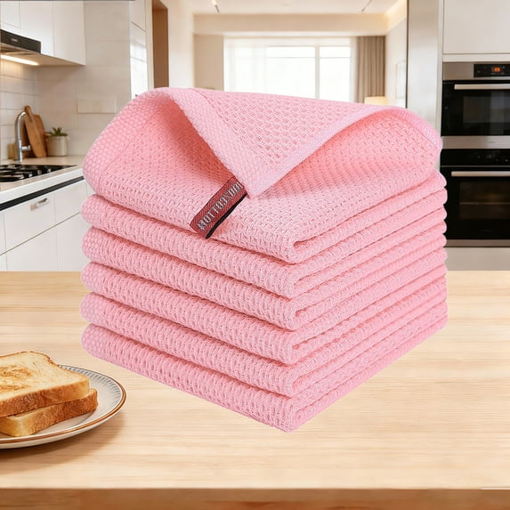 100% Cotton Waffle-Weave Kitchen Dish Towels, Ultra-Soft, Highly ...