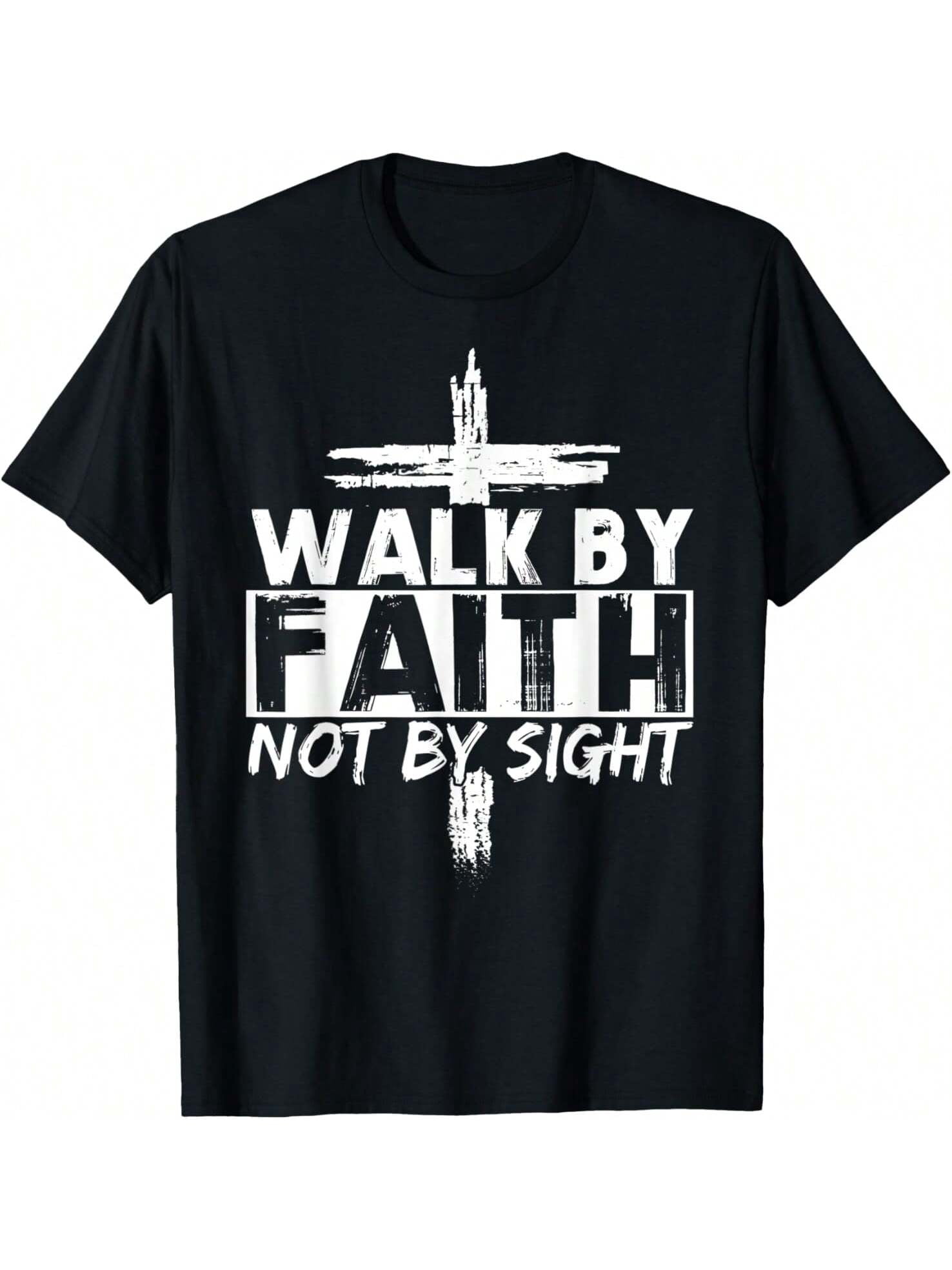 100% Cotton Walk By Faith Not By Sight Bible Verse Christian Jesus ...