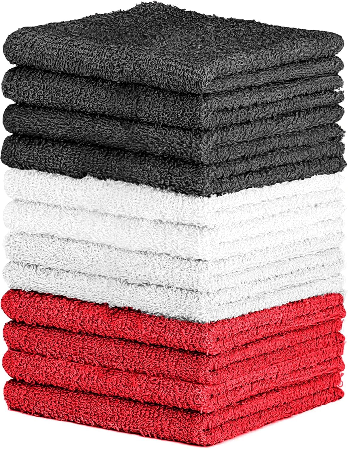 100% Cotton Washcloth Set – Soft, Absorbent Face Towels for Bathroom ...