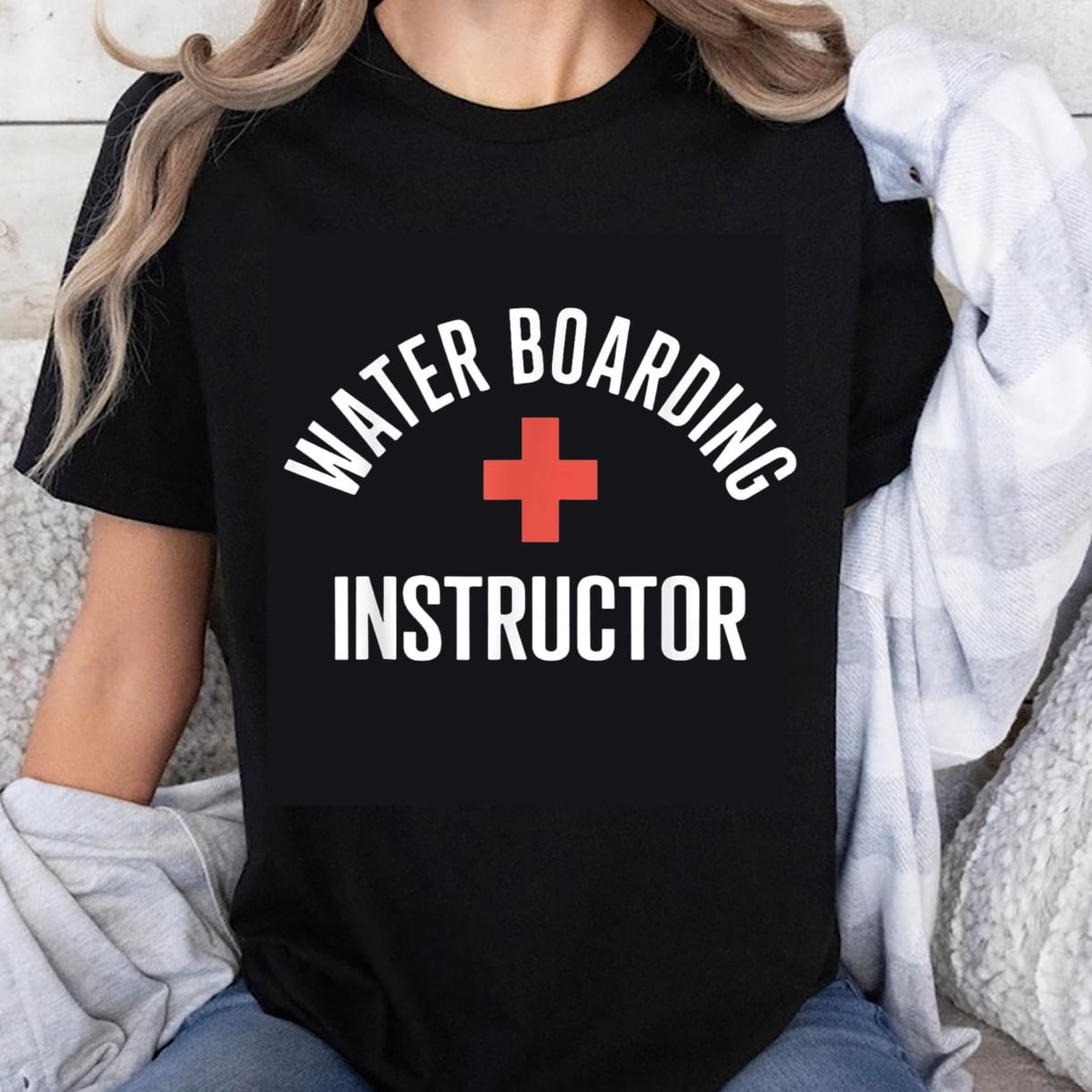 100% Cotton Water Boarding Instructor T-Shirt for Men Women Surfing ...