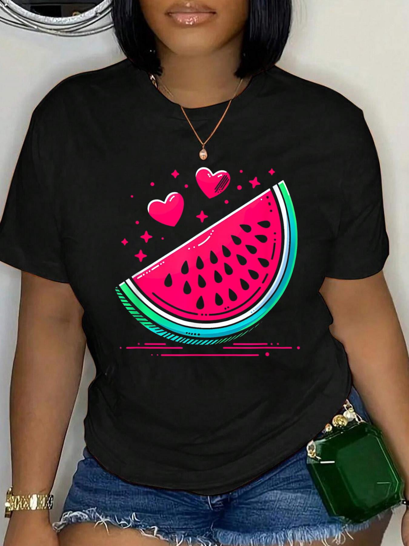 100% Cotton Watermelon Slice Melon Summer Vacation Season Fruit Lovers ...