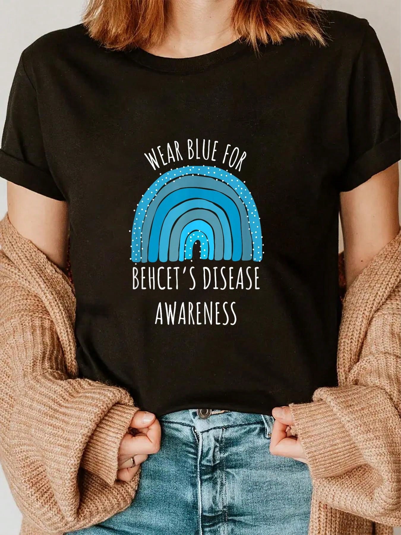 100% Cotton Wear Blue For Behcets Disease Awareness Behcet's Disease T ...