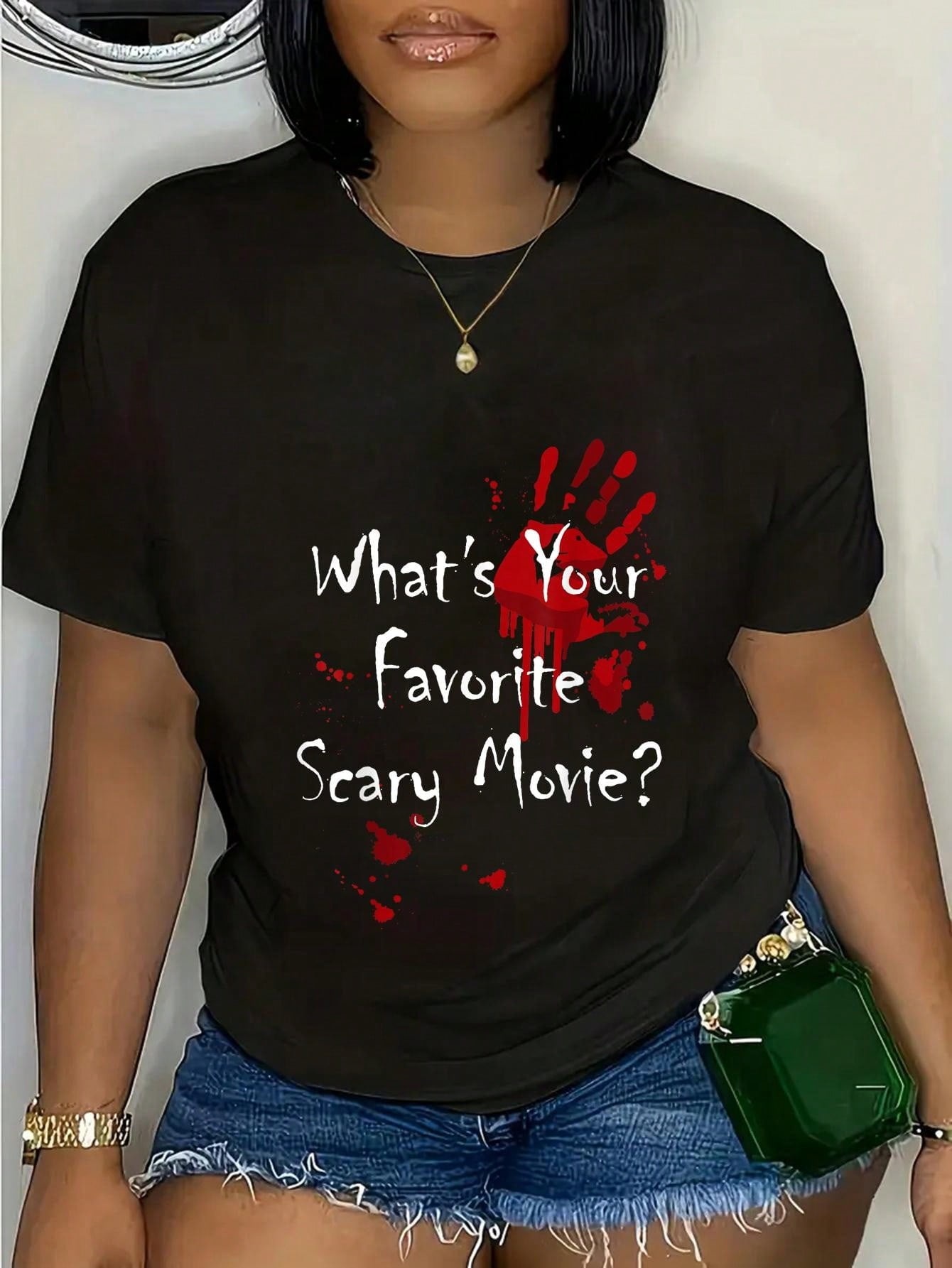 100% Cotton What's Your Favorite Scary Movie? | Horror Movie Fan T ...