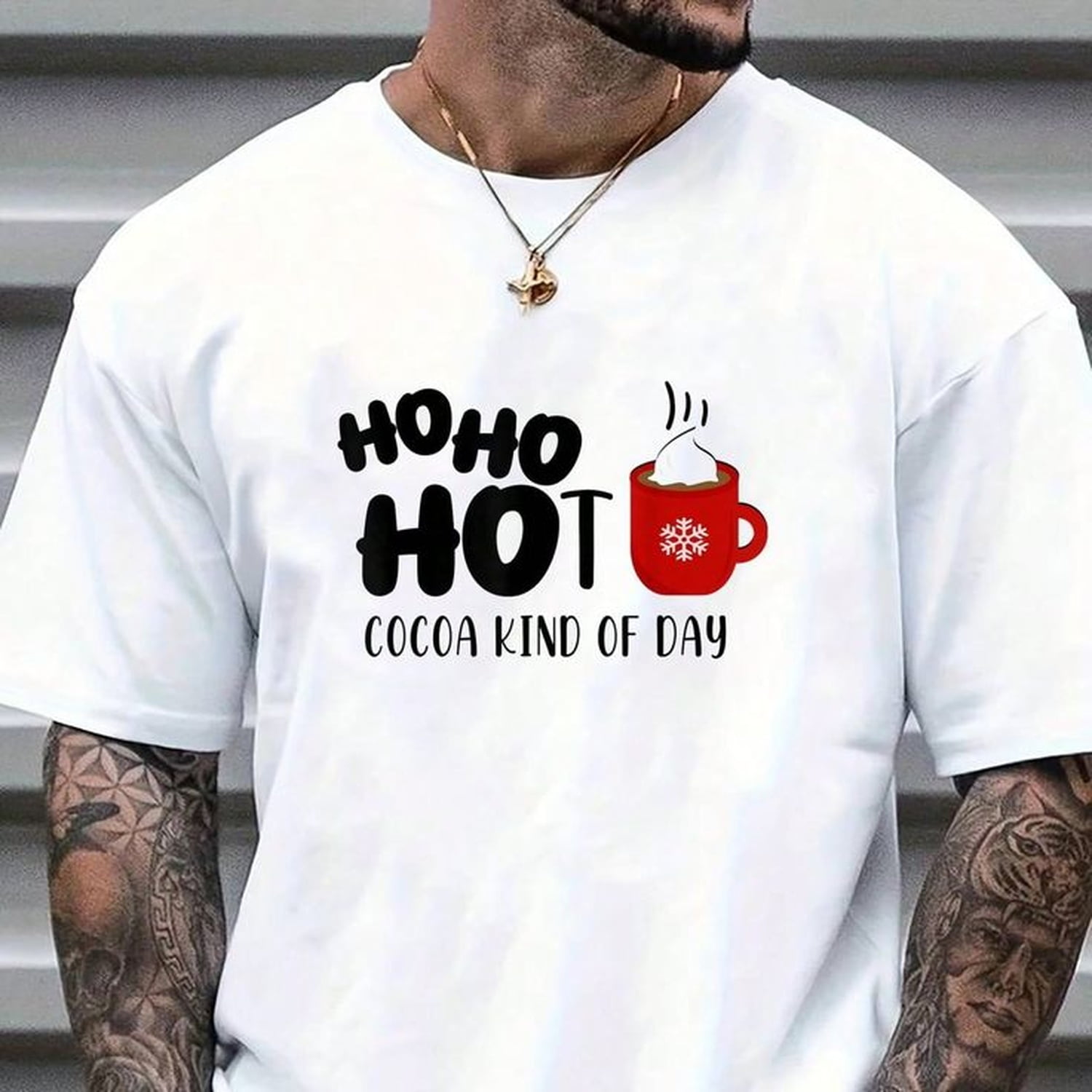 100% Cotton Winter Ho Ho Hot oa XmaS1 Hir1lothes T-S1Hirt Street Hip ...
