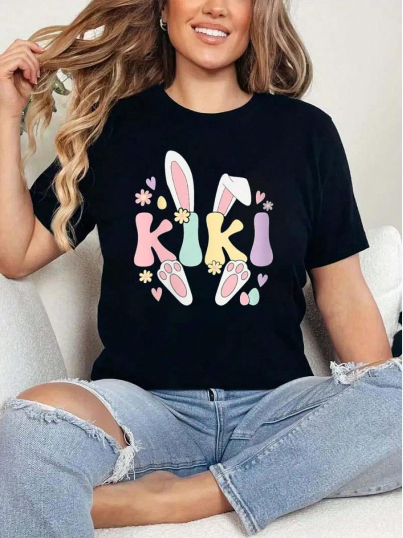 100% Cotton WoWomens Kiki Grandmother Easter Bunny Grandma Kiki Easter ...
