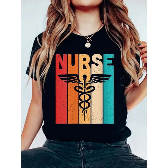 100% Cotton Womens Vintage Healthcare Nurse - Proud RN LPN CNA Nursing ...