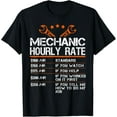 100% Cotton for Both Men and WomenFunny Mechanic Hourly Rate Auto Car ...
