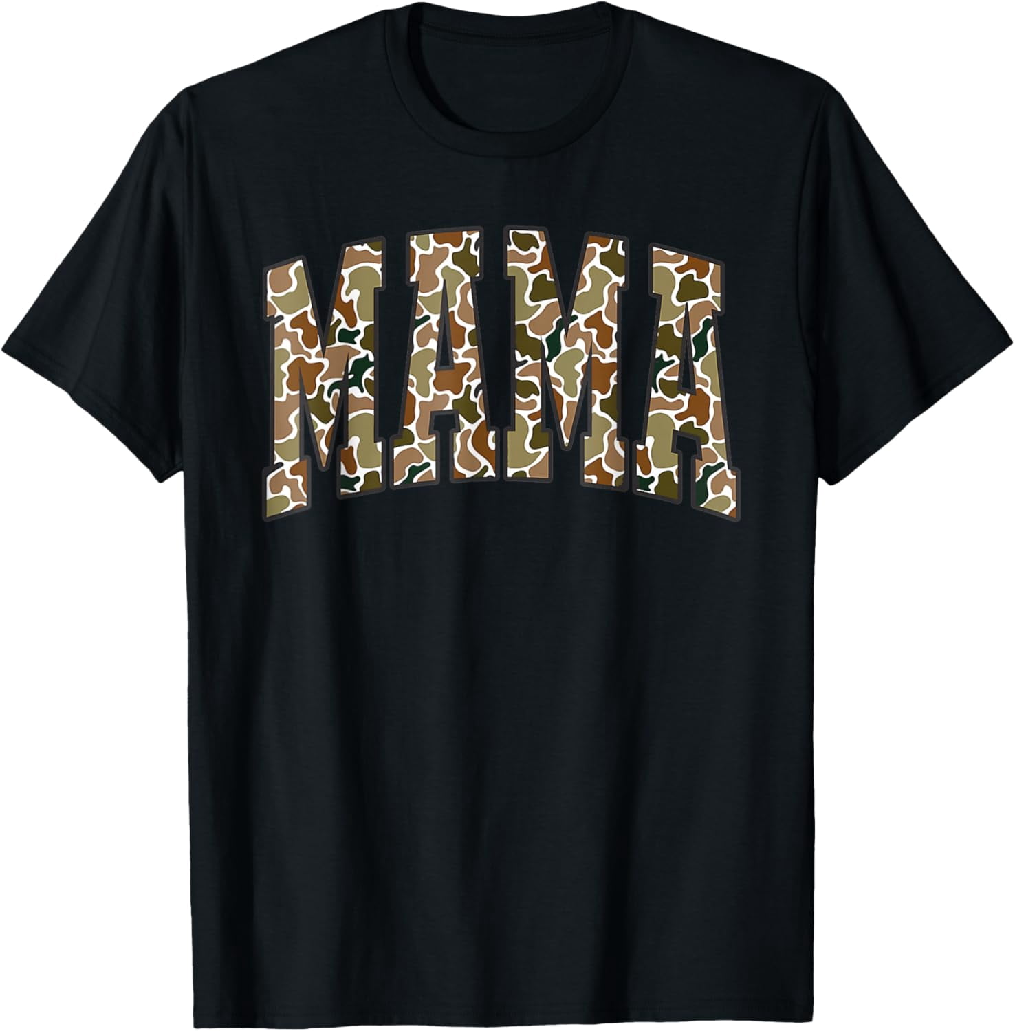 100% Cotton for Both Men and WomenRetro Camo Hunting Mama Old Camo Mom ...