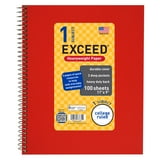 100 Count 1 Subject Red Exceed Notebook, 11" x 9", College Ruled ...