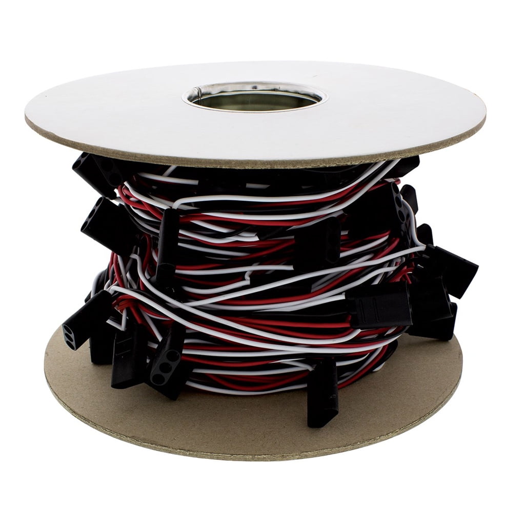 100 Count 3-Prong Female Bullet Plugs Continuous Wire Harness Roll. 12 ...