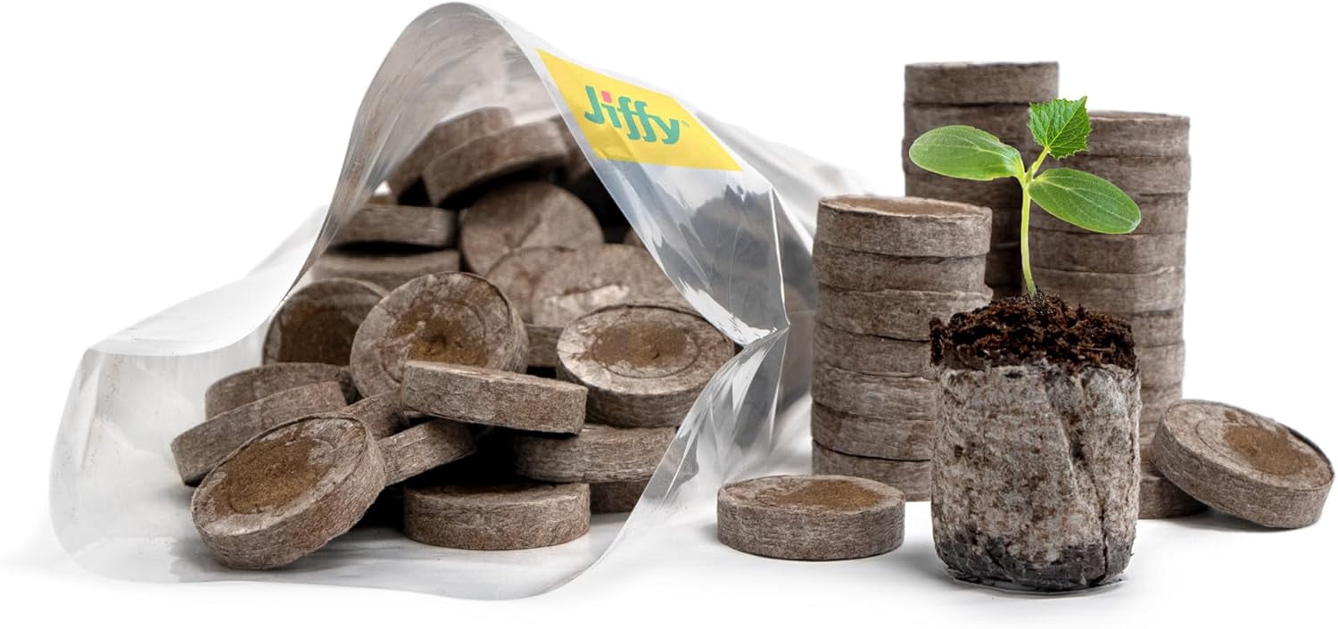 100 Count- 36 MM Peat Soil Pellets Seeds Starting Plugs: Indoor Seed ...