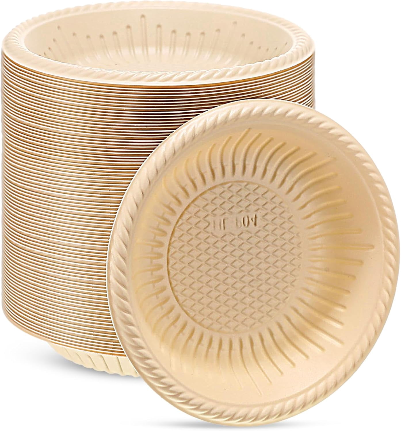 PHYSUN-100 Count 4 Inch Small Paper Plates Heavy Duty Round Paper ...