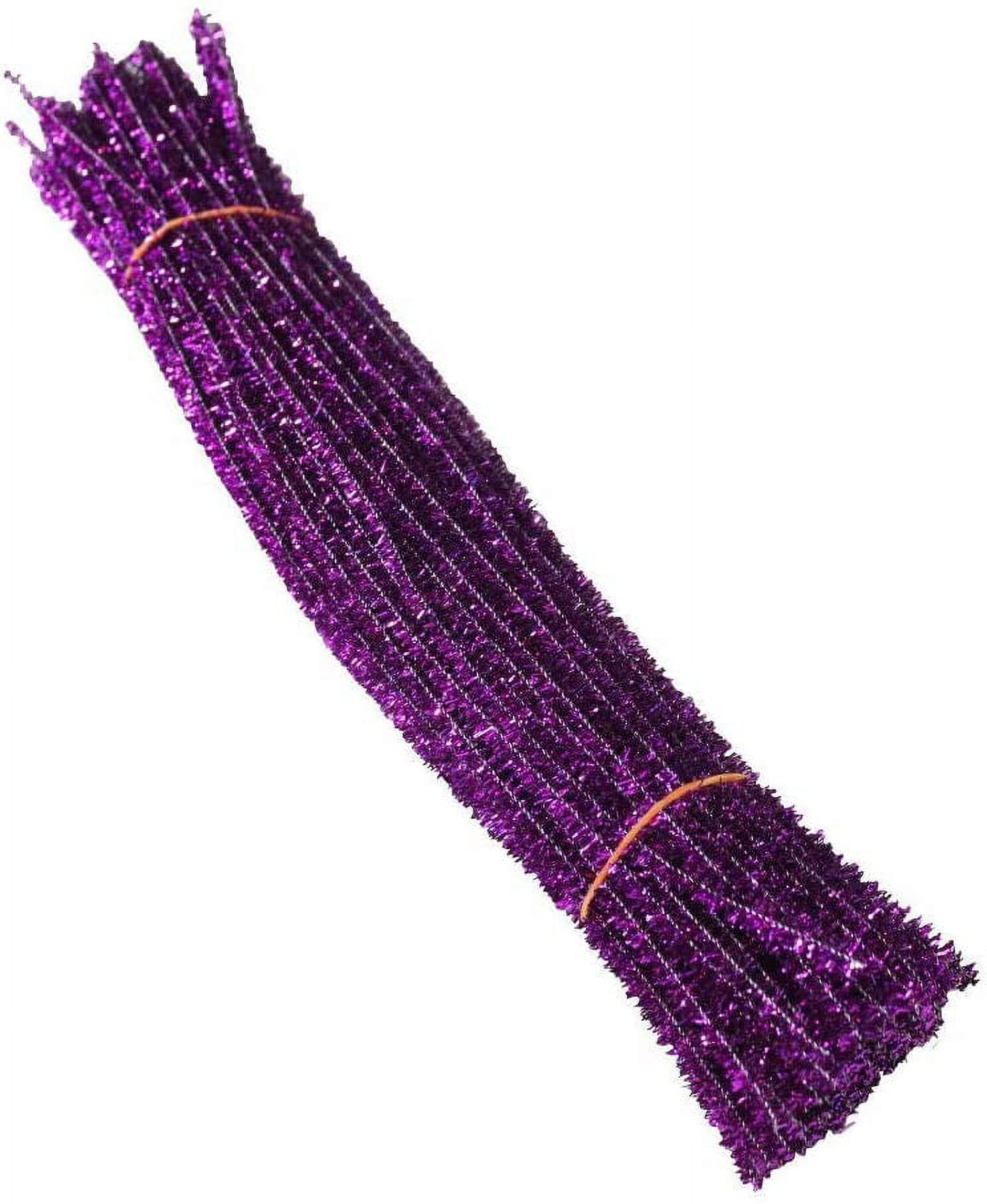 100 Count 6mm x 300mm Shiny Chenille Stems Metallic Pipe Cleaners ...