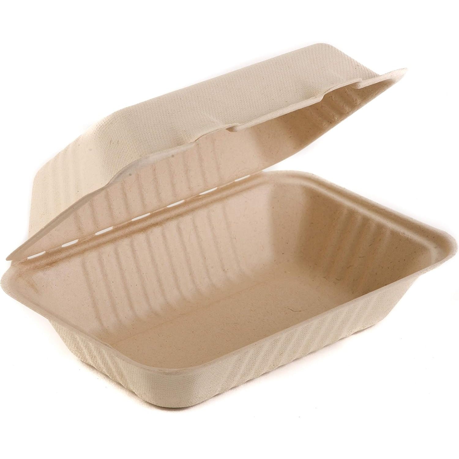 100 Count - Biodegradable 9x6 Take Out Food Containers with Clamshell ...