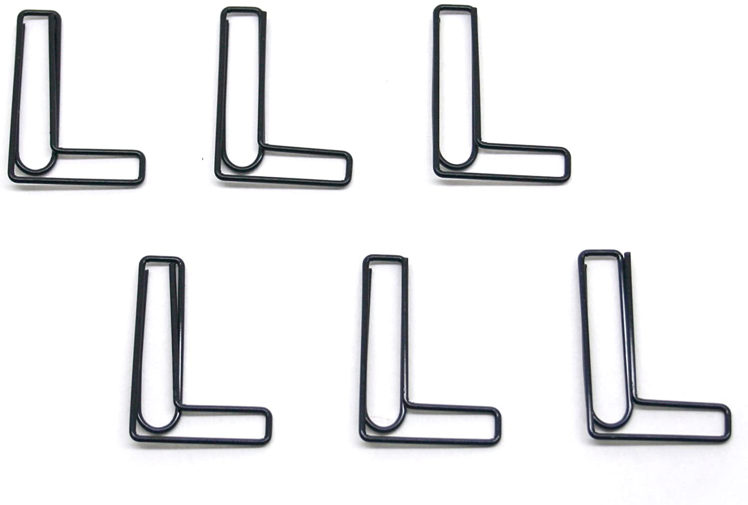 100 Count Black Letter L Shaped Paper Clips, Letter L Lover Cute Gifts ...