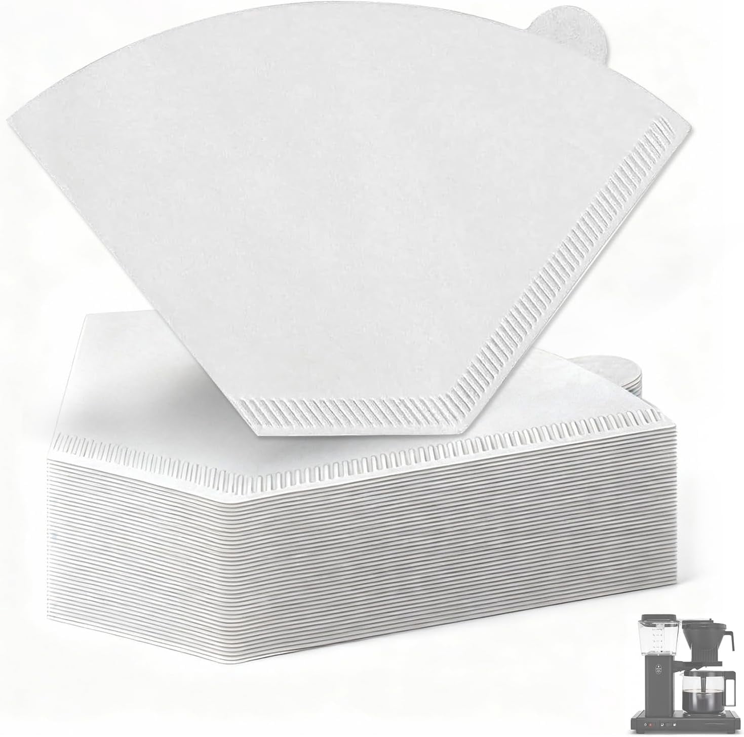 100 Count Coffee Filters #4 Compatible with , Oxygen-Bleached White ...