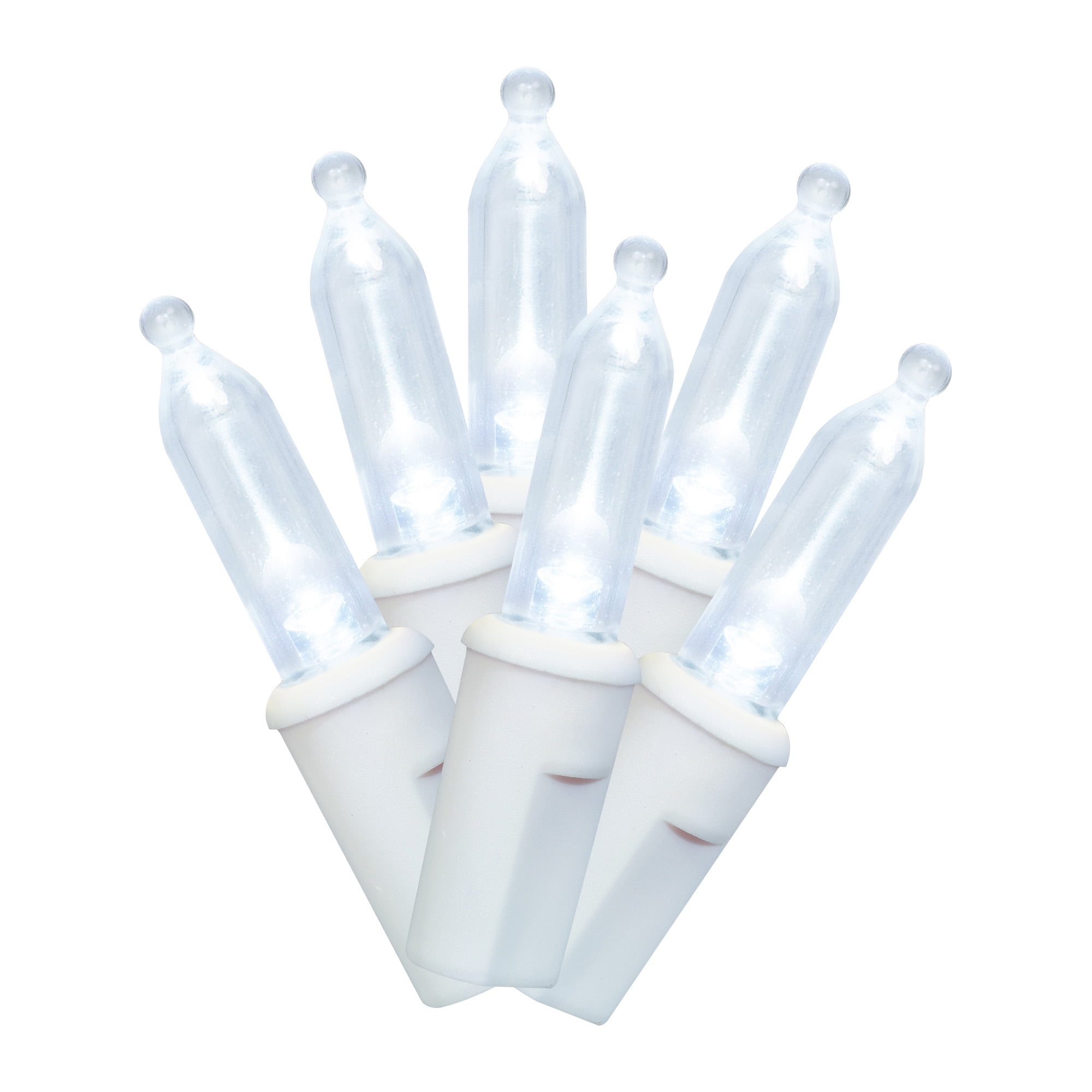 Brandclub - 100-Count Cool White LED Mini Christmas Lights with White ...
